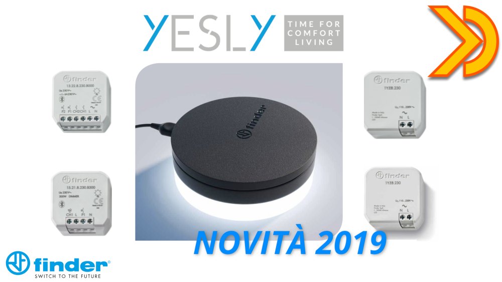 Domotica | FINDER YESLY - le Novità 2019 che completano la gamma ...